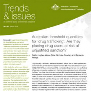 Australian threshold quantities for ‘drug trafficking’: Are they ...