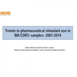 Trends in pharmaceutical stimulant use in WA EDRS samples: 2007-2014 ...